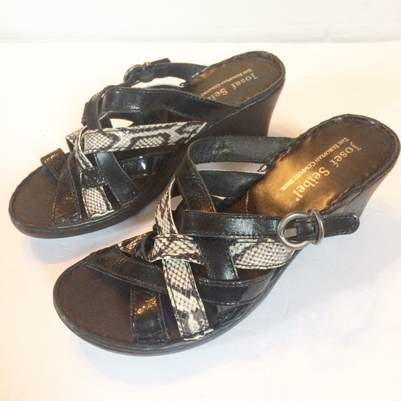 Joseph Seibel | Shoes | Joseph Seibel Leather Wedge Sandals | Poshmark